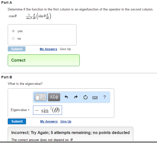 Solved Part A Determine if the function in the first column | Chegg.com