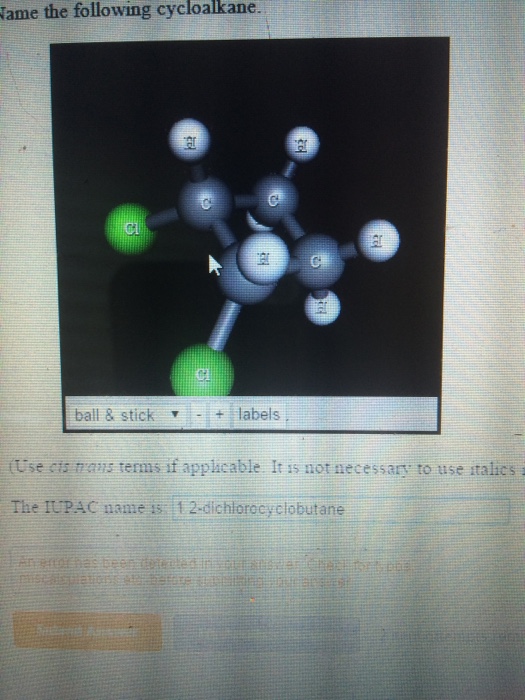 Solved Name the following cycloalkane | Chegg.com Solved Name the following cycloalkane | Chegg.com