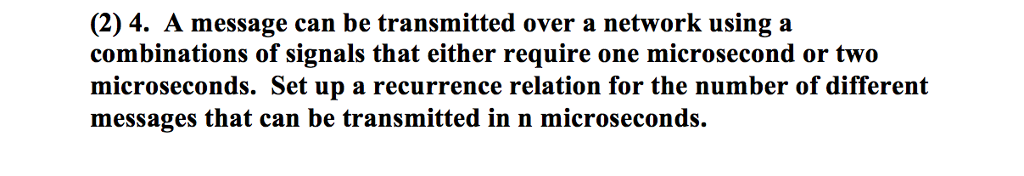 Solved A message can be transmitted over a network using a | Chegg.com