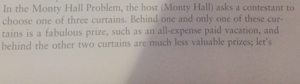 Solved In the Monty Hall Problem, the host (Monty Hall) asks | Chegg.com