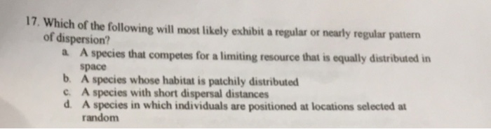 Solved Which of the following will most likely exhibit a | Chegg.com