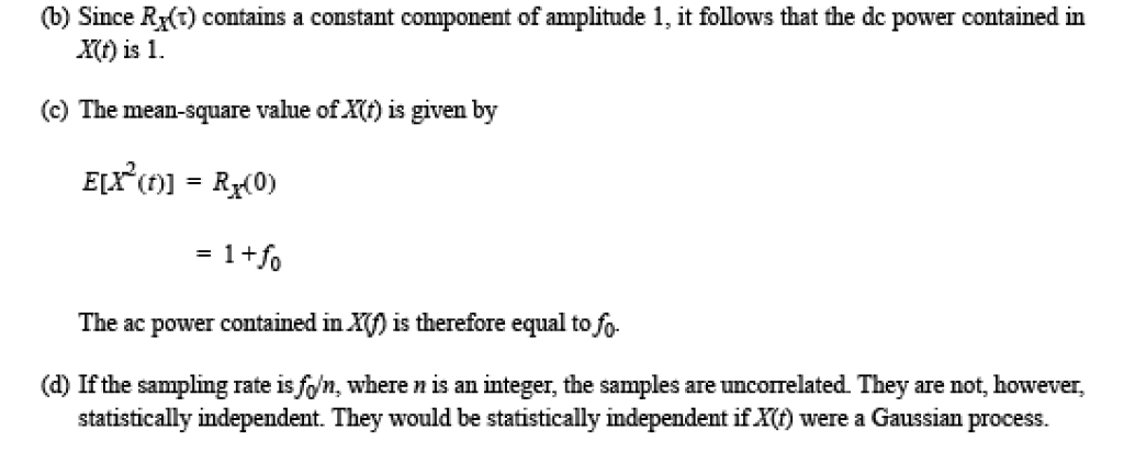 Solved 5.15 The power spectral density of a random process | Chegg.com