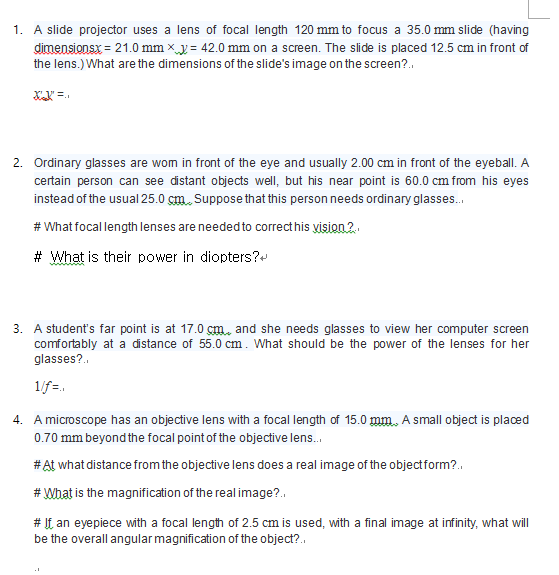 Solved A slide projector uses a lens of focal length 120 mm | Chegg.com