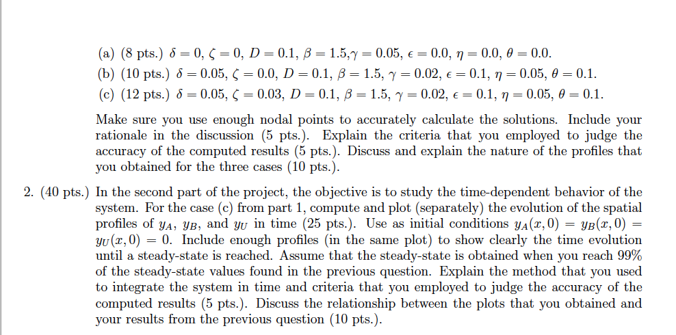 I need help with a numerical analysis project, | Chegg.com