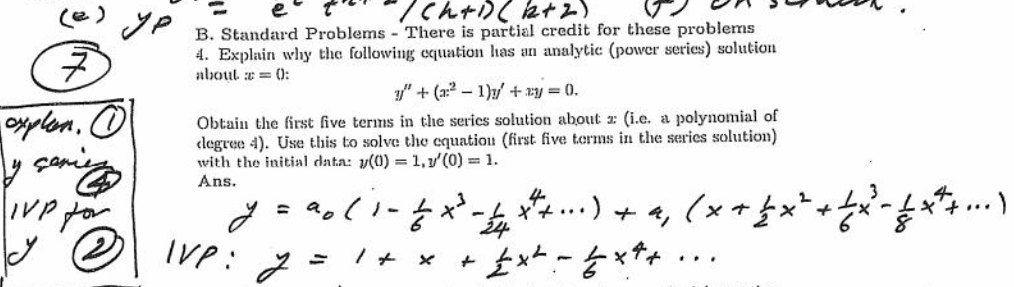 Solved Series solutuion problem. Can you please explain how | Chegg.com