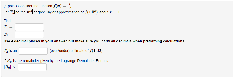 Solved Consider The Function F X 1 X 2 Let T N Be The