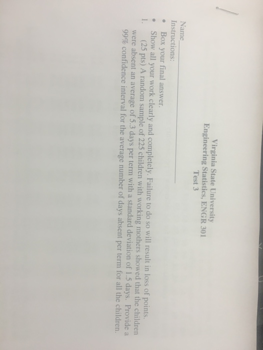Solved Box your final answer Show all your work clearly and | Chegg.com