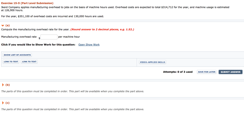 Solved Exercise 15-5 (Part Level Submission) Ikerd Company | Chegg.com