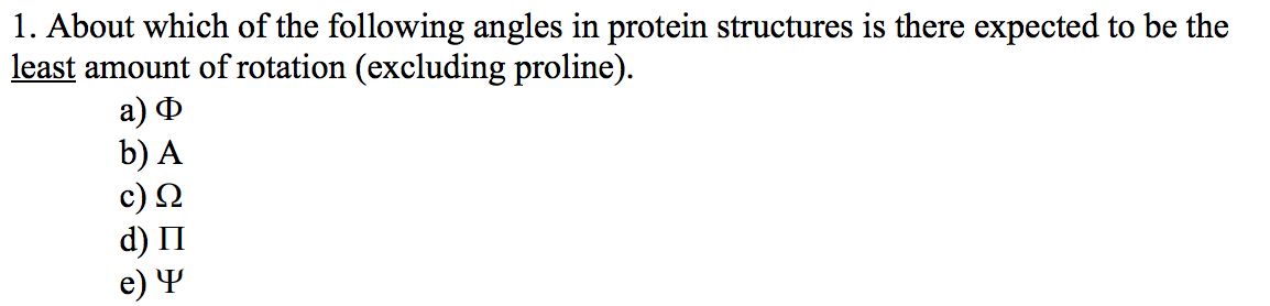 Solved About which of the following angles in protein | Chegg.com
