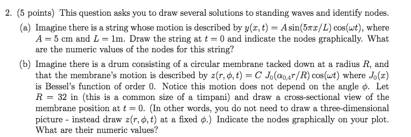 Solved 2. (5 points) This question asks you to draw several | Chegg.com