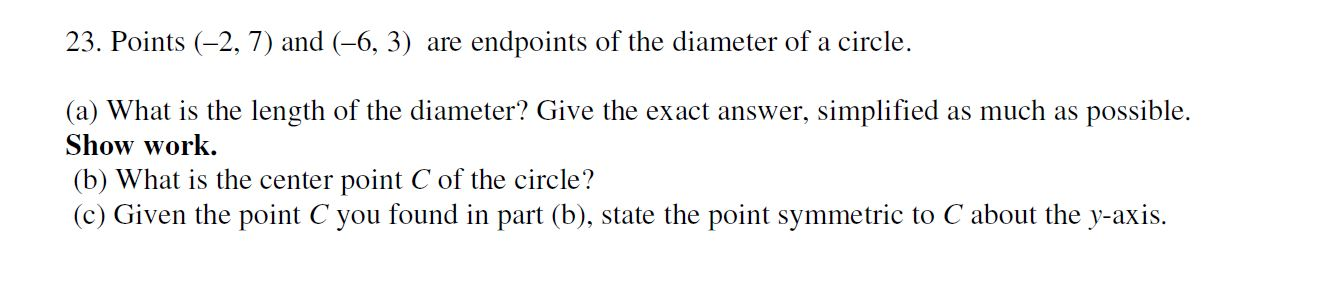 Solved Question #23 - Short Answer, with work required to be | Chegg.com
