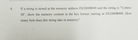 Solved If a string is stored at the memory address | Chegg.com