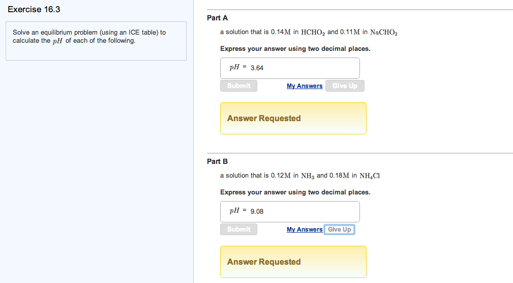 Solve an equilibrium problem (using an ICE table) to | Chegg.com