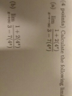 Solved Calculate the following limit (a) lim x - > infinity | Chegg.com