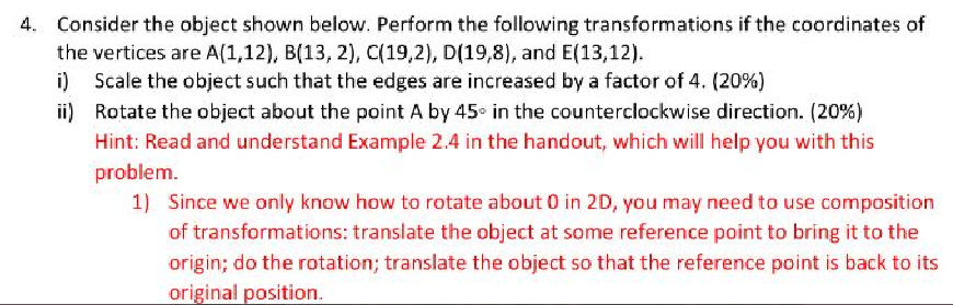 Solved Consider the object shown below. Perform the | Chegg.com
