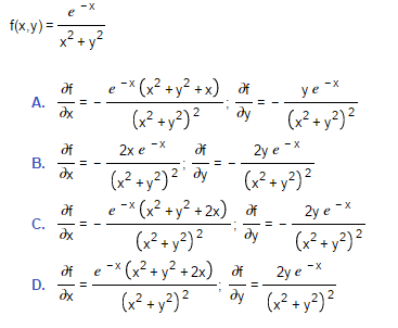 Solved Find all the first order partial derivatives for the | Chegg.com