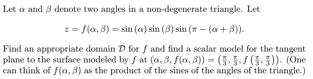 Solved Let alpha and beta denote two angles in a | Chegg.com