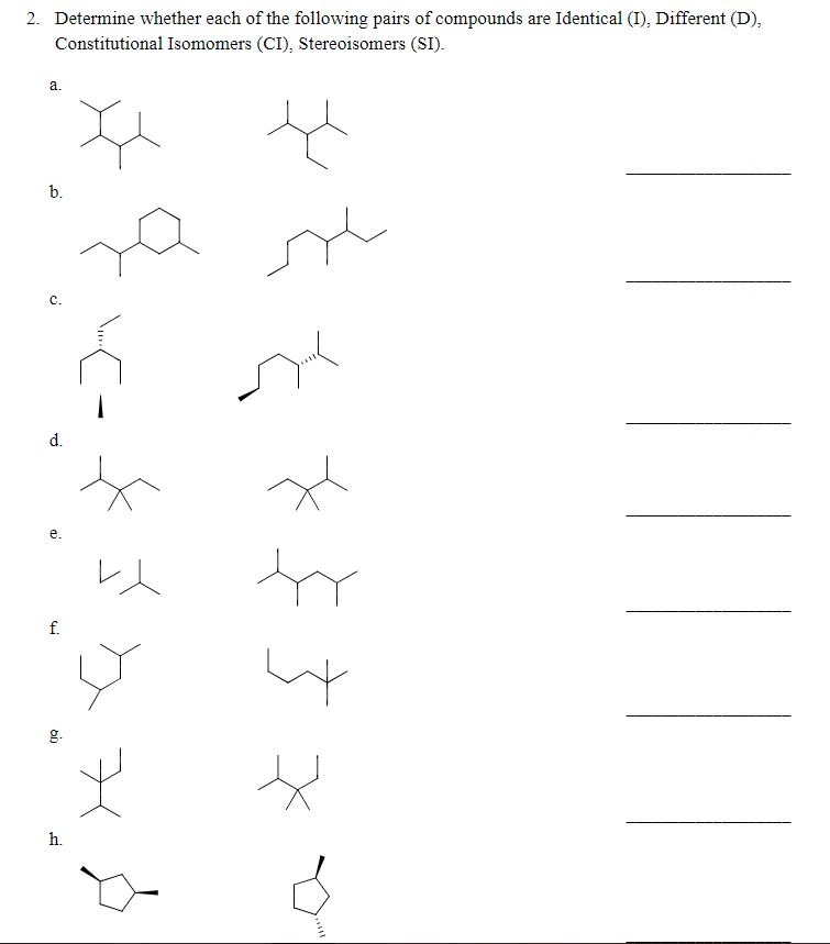 Solved 2 Determine Whether Each Of The Following Pairs Of