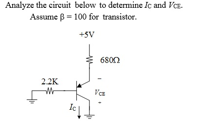 Solved Analyze the circuit below to determine Ic and Vce. | Chegg.com