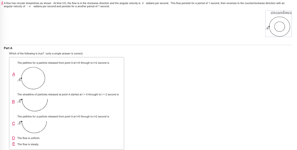 Solved The concept of a streamline is important in | Chegg.com