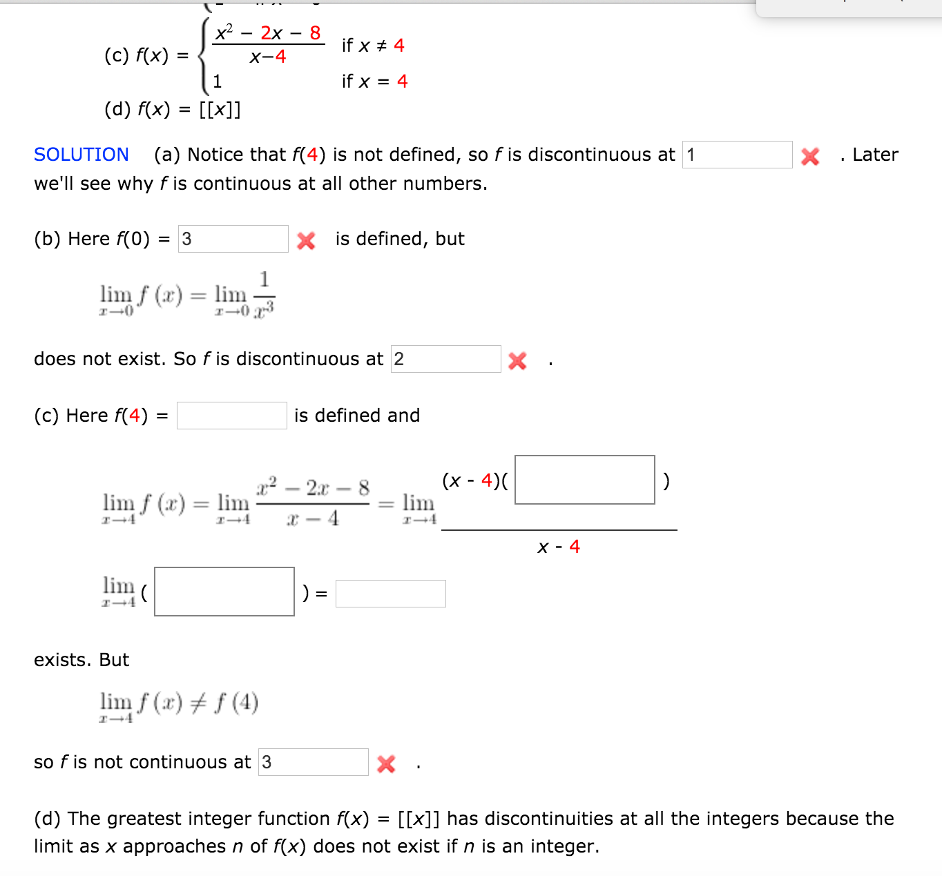 Solved Where are each of the following functions | Chegg.com