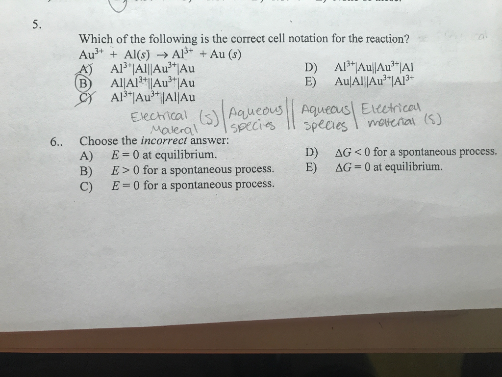 Solved Which of the following is the correct cell notation | Chegg.com