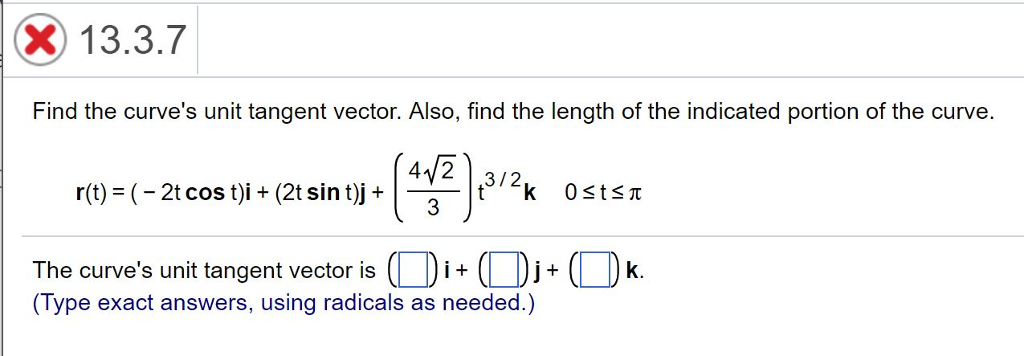 Solved PLEAS ANSWER ALL OF IT, BOTH UNIT TAN VECTOR AND | Chegg.com