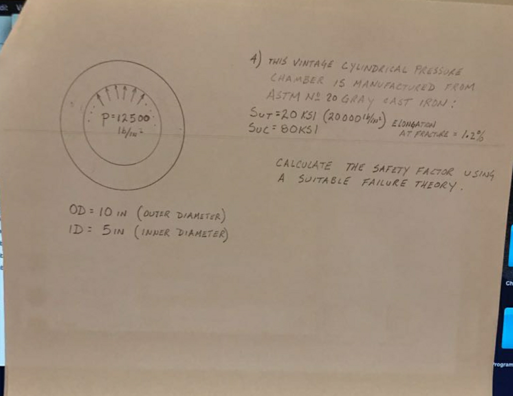 Solved This vintage cylindrical pressure chamber is | Chegg.com