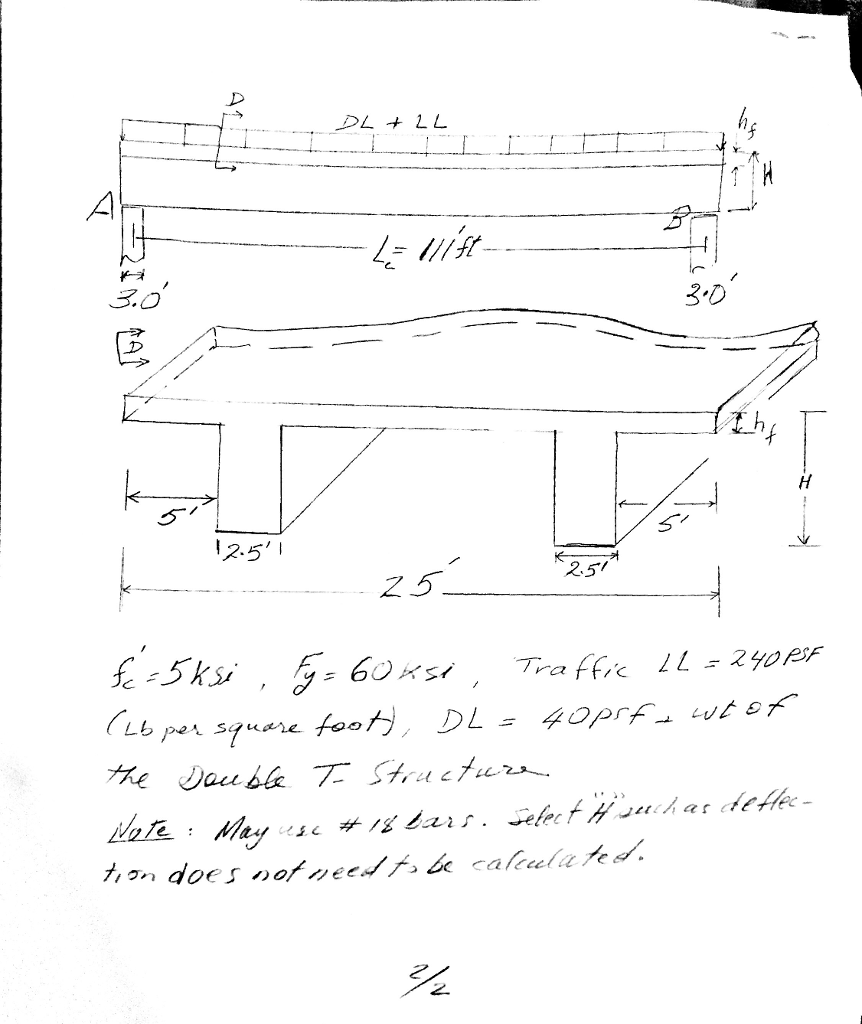 A typical double T-beam used in a bridge is shown. | Chegg.com