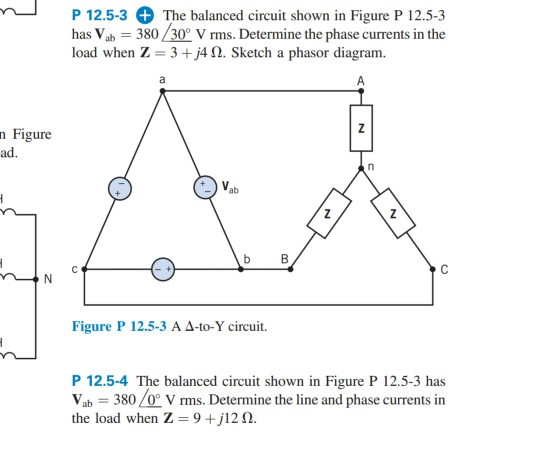 Solved P 12.5-3+The balanced circuit shown in Figure P | Chegg.com