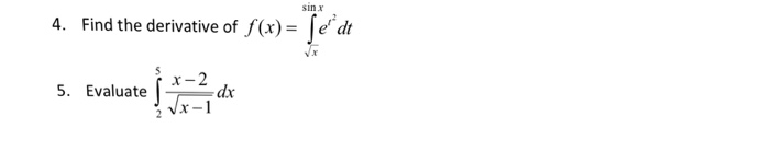 Solved Find the derivative of f(x) = integrate e^x^2 dt | Chegg.com