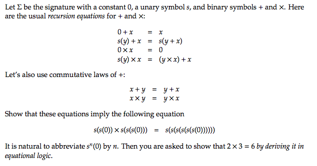Let sigma be the signature with a constant 0, a unary | Chegg.com