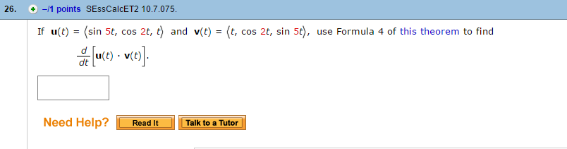 Solved 5 THEOREM Suppose u and v are differentiable vector | Chegg.com