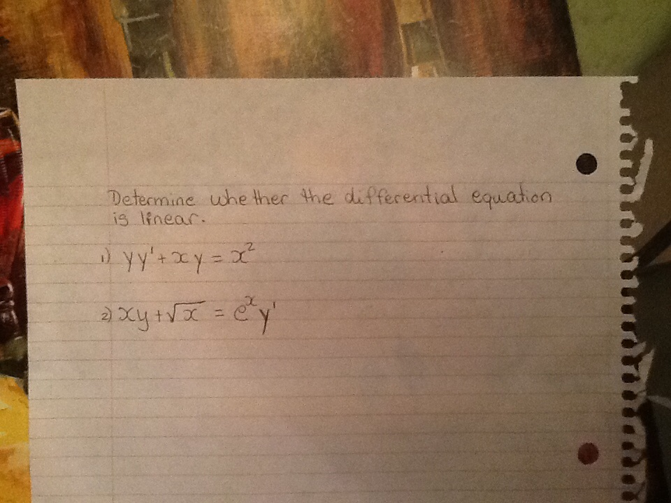 Solved Determine Whether The Differential Equation Is