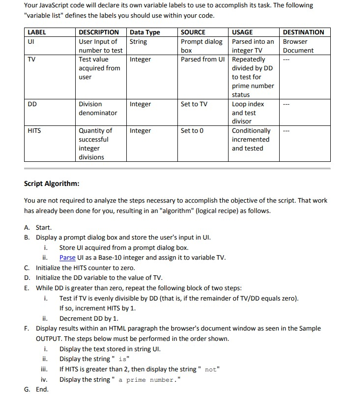 Solved Make a javascript file that will determine if a | Chegg.com