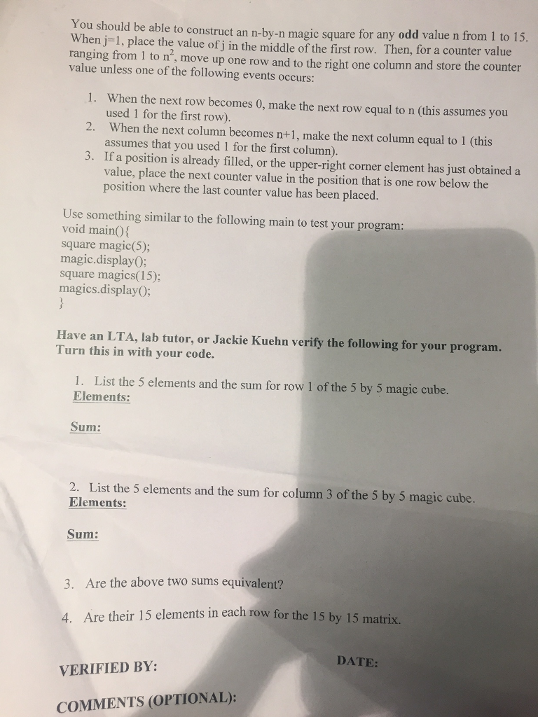 Solved COMSC 140->OBJECT ORIENTED C++ INSTRUCTOR: JACKIE | Chegg.com