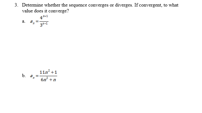 Solved Determine whether the sequence converges or diverges. | Chegg.com