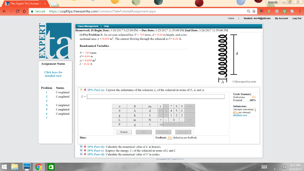 Solved a The Expert TAI Human-li x C Secure /common/TakeTu | Chegg.com