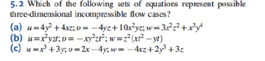 Solved 5.2 Which of the following sets of equations | Chegg.com