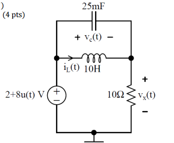 Solved draw the s-domain equivalent circuit and the | Chegg.com