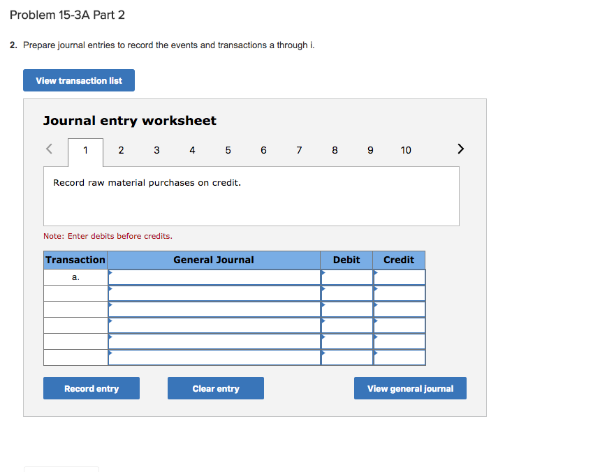 Solved Problem 15-3A Source documents, journal entries, and | Chegg.com