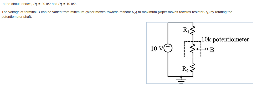 Solved In the circuit shown, R1 = 20 kΩ and R2 = 10 kQ. The | Chegg.com
