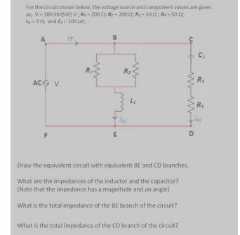 Solved or the clecuit shown below, the voilage source and | Chegg.com