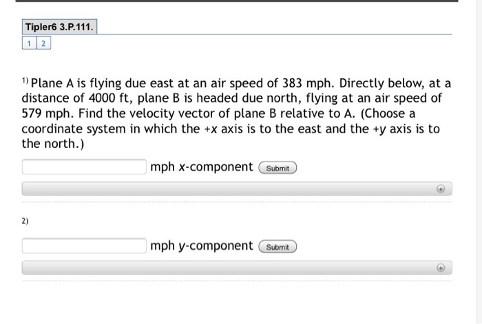 Solved Plane A is flying due east at an air speed of 383 | Chegg.com