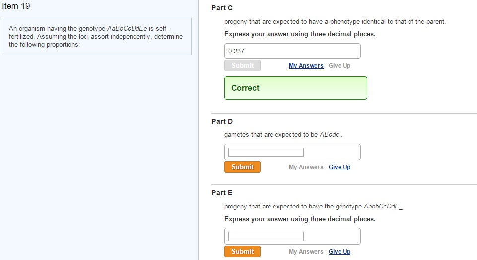 Solved Item 17 Paft What are the expected genotypes of the | Chegg.com