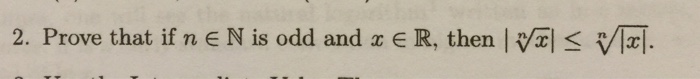 Solved Prove that if n elementof N is odd and x elementof R, | Chegg.com