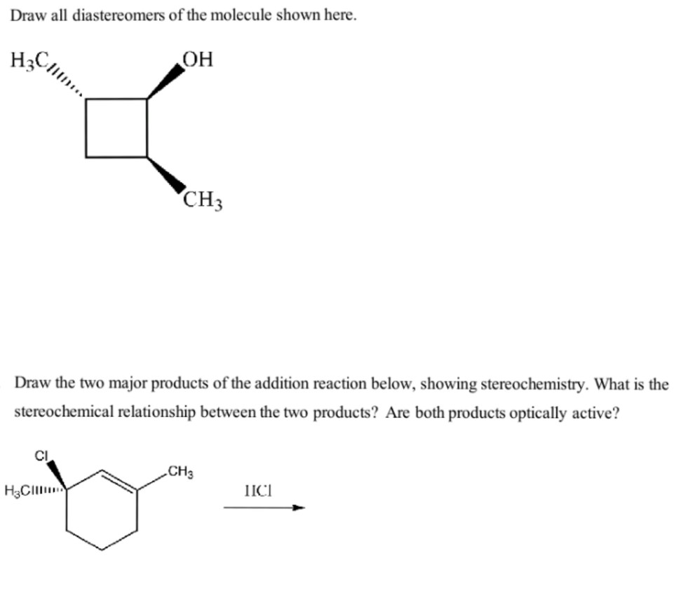 Solved stereomers of the molecule shown here. H3C ?? CH3 | Chegg.com