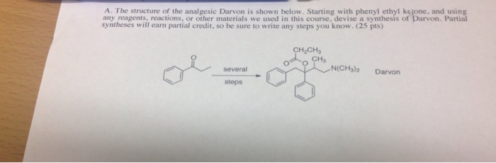 The structure of the analgesic Darvon is shown below. | Chegg.com