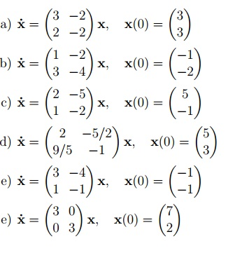 Solved = x, x(0) = = x, x(0) = = x, x(0) = = x, x(0) | Chegg.com