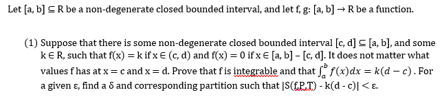 Solved Let [a, b] R be a non-degenerate closed bounded | Chegg.com